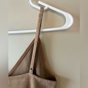 Wilfred | Dresses | Aritzia Wilfred Free Tan Faux Suede Mini Dress Xs ...